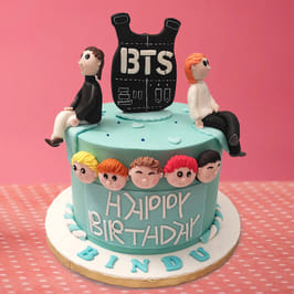 BTS Cake Online | Order BTS Theme Cakes for Girls - FlowerAura