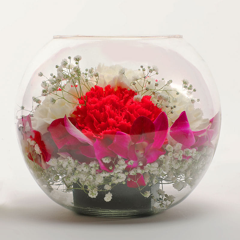 Flower Glass Vase Online | Buy Flowers in Glass From ₹399 | FlowerAura