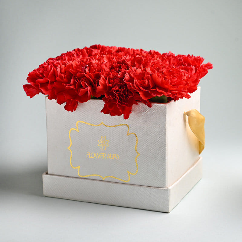 Order Christmas Red Velvet Cake N Red Carnations Box Online, Price Rs ...