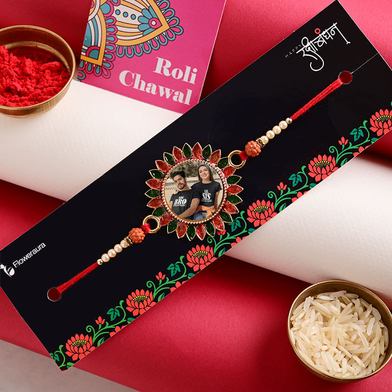 Personalised Rakhi with Photo Gifts for Brother & Sister Online ...
