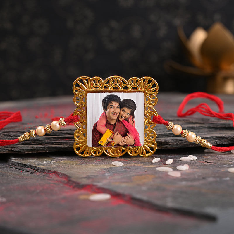 Personalised Rakhi with Photo Gifts for Brother & Sister Online ...