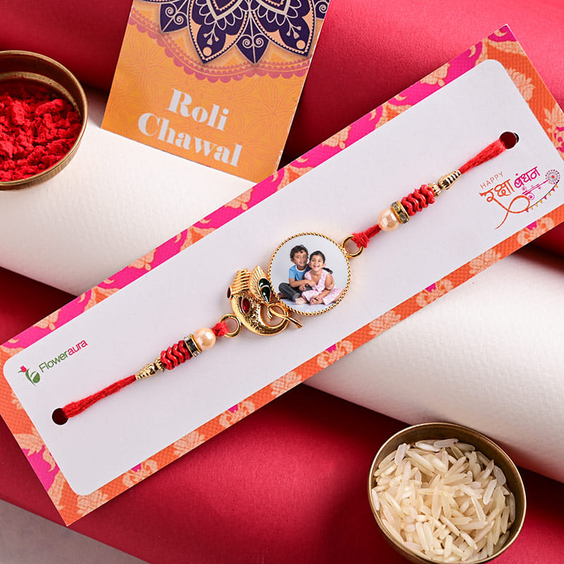 Personalised Rakhi with Photo Gifts for Brother & Sister Online ...