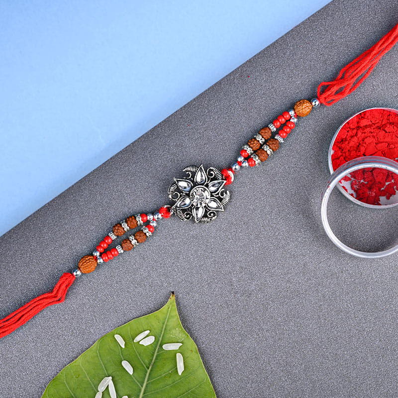 Silver Rakhi Online for Brother | Buy Silver Rakhi | FlowerAura