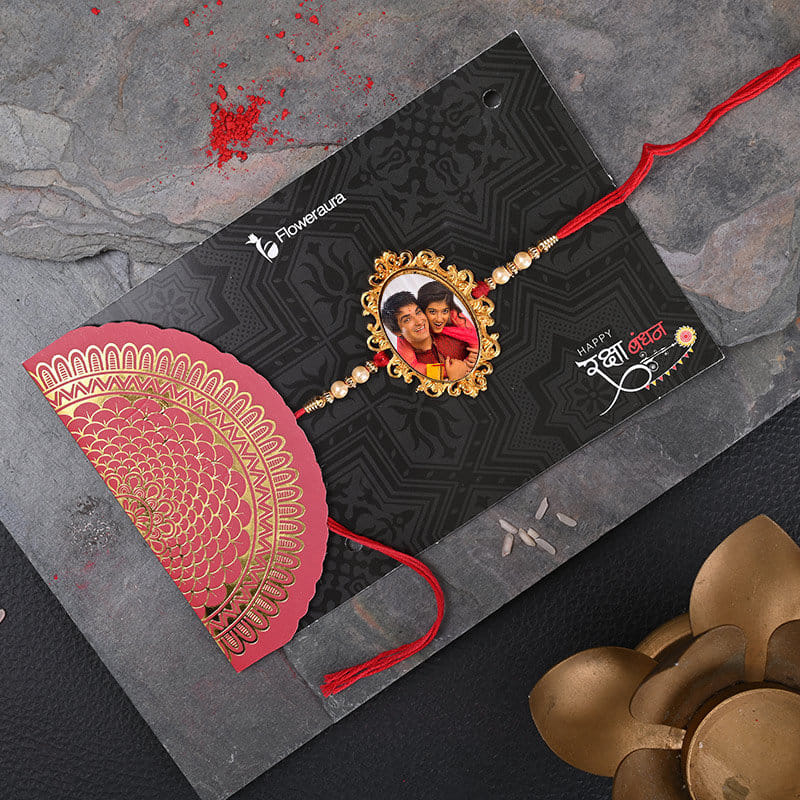 Personalised Rakhi with Photo Gifts for Brother & Sister Online ...