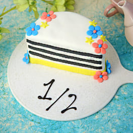 Half Birthday Cake | Order Six Month/Half Year Cakes for B'day or ...