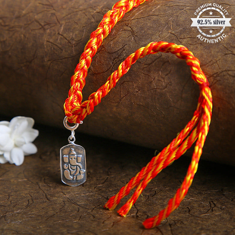 Silver Rakhi Online - Buy Pure Silver Rakhi Bracelets in India | FlowerAura