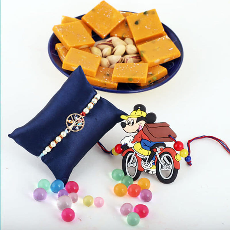 Rakhi with Sweets to Canada | Rakhi Sweets Online in Canada | FlowerAura