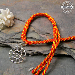 Silver Rakhi Online - Buy Pure Silver Rakhi Bracelets in India | FlowerAura