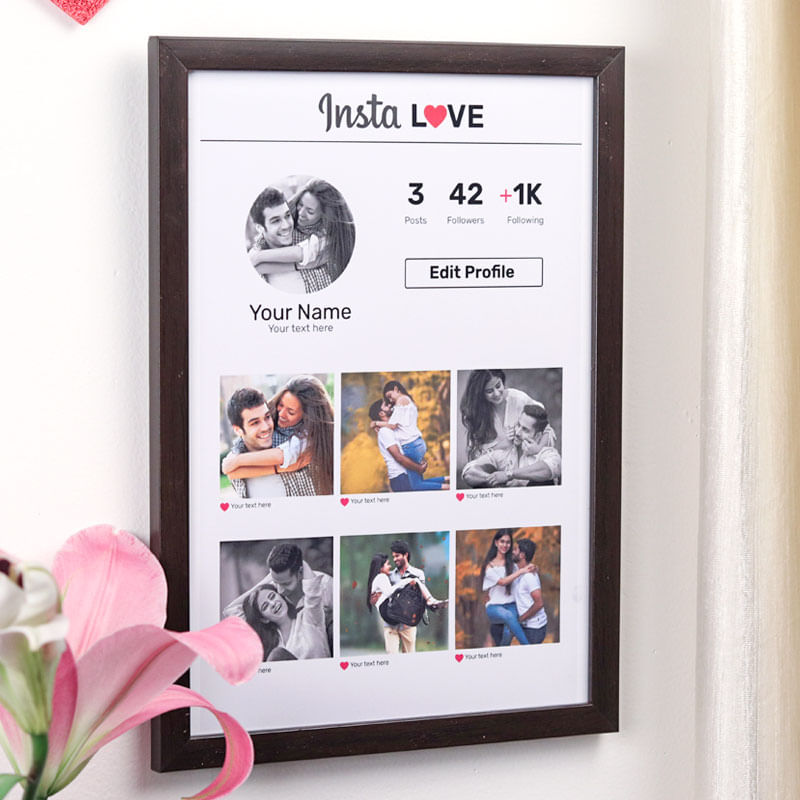 Send Personalised Insta Love Profile Gift Online, Rs.549 | FlowerAura
