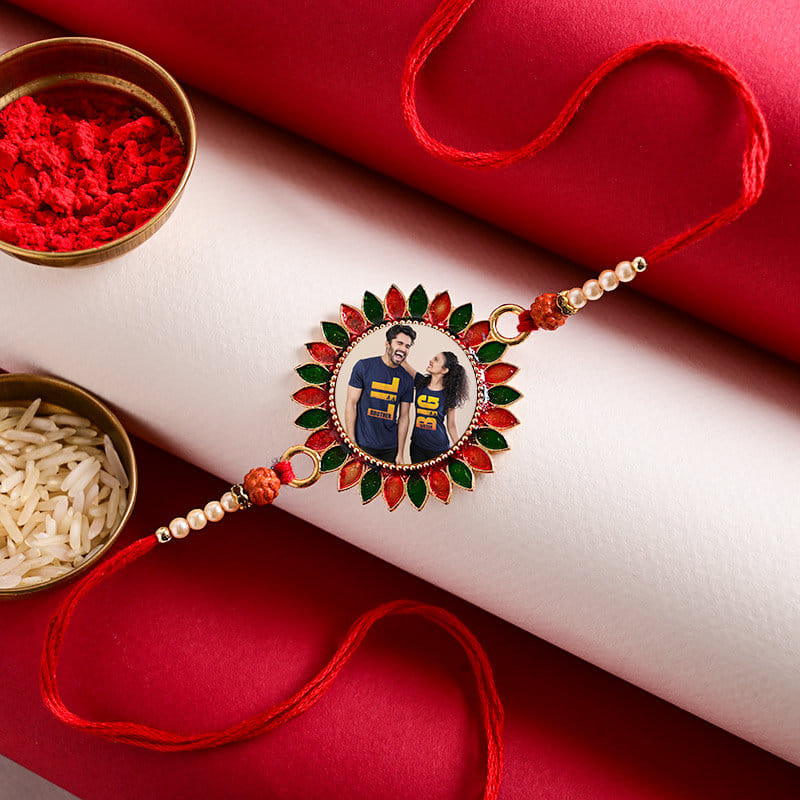 Personalised Rakhi with Photo Gifts for Brother & Sister Online ...