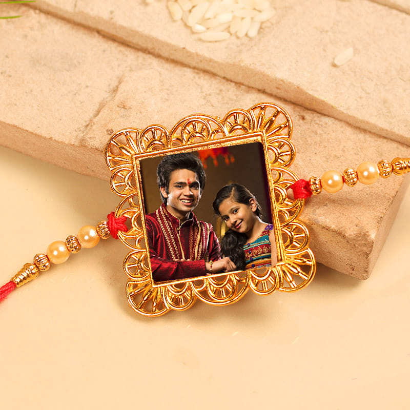 Personalised Rakhi with Photo Gifts for Brother & Sister Online ...