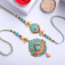 Lumba Rakhi Online | Buy/Send Lumba Rakhi Set for Bhabhi | FlowerAura