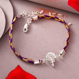 Silver Rakhi Online - Buy Pure Silver Rakhi Bracelets in India | FlowerAura