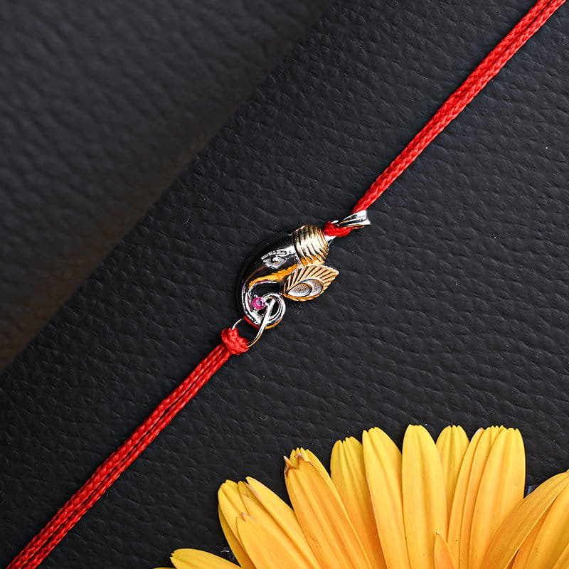 Silver Rakhi Online - Buy Pure Silver Rakhi Bracelets in India | FlowerAura