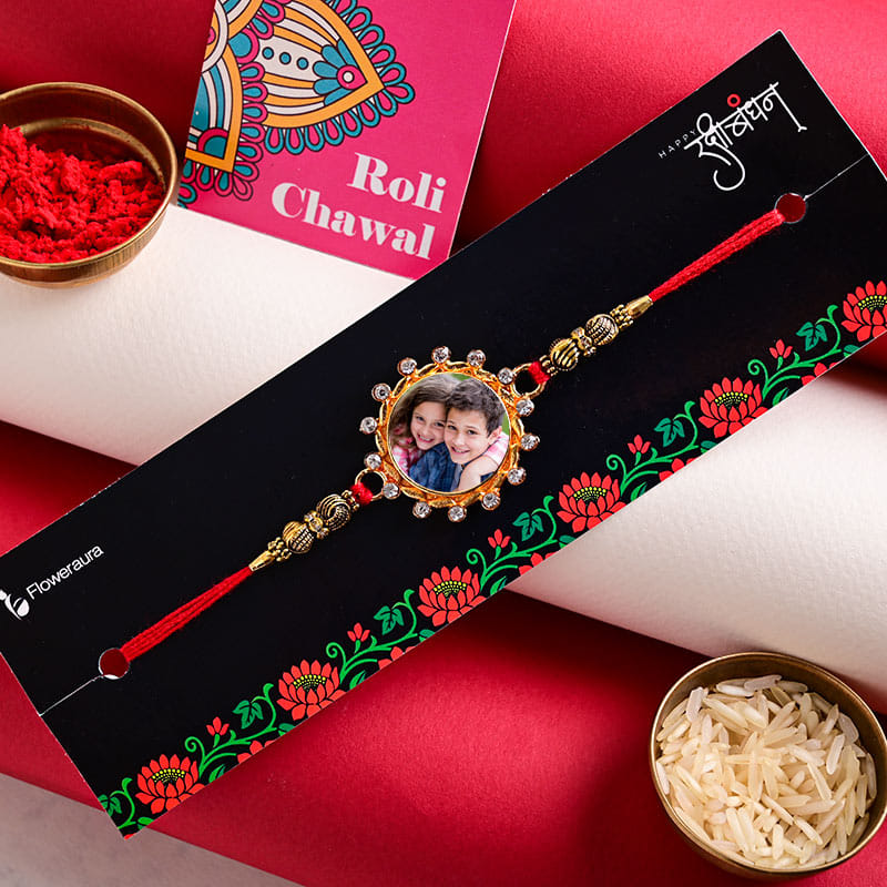 Personalised Rakhi with Photo Gifts for Brother & Sister Online ...